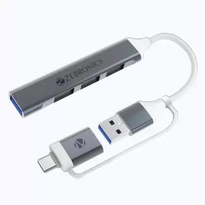 ZEBRONICS ZEB-TA200UC 2-in-1 connector (USB / Type-C) USB 3.0 : 1 Port ...